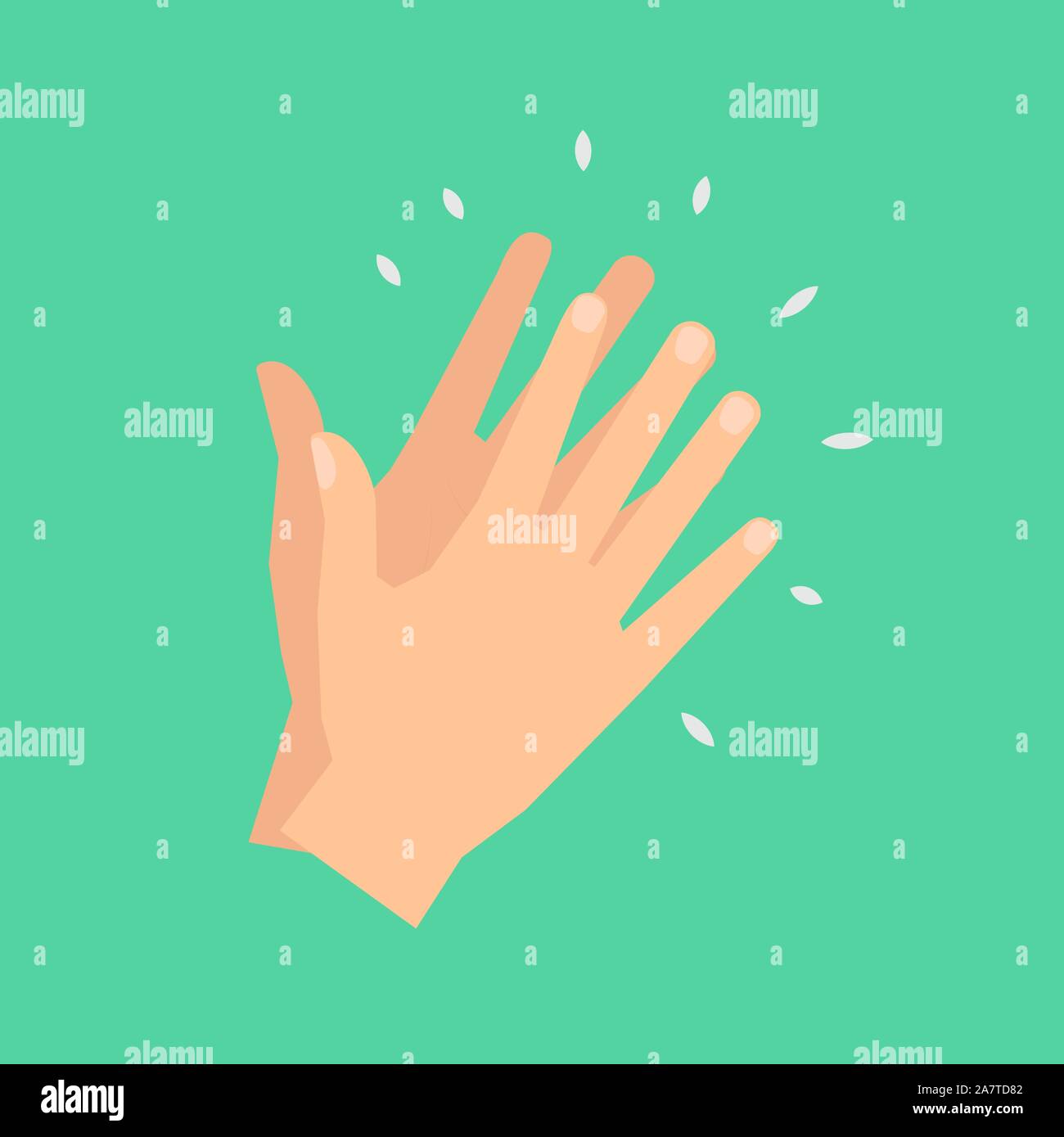 Hand clap Stock Vector Images - Alamy