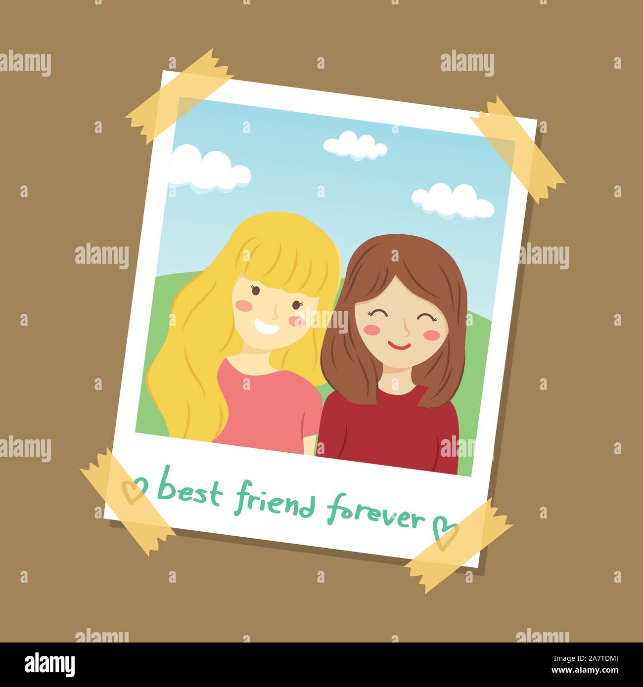 Instant Photo Best Friend Vector Stock Vector Image & Art - Alamy