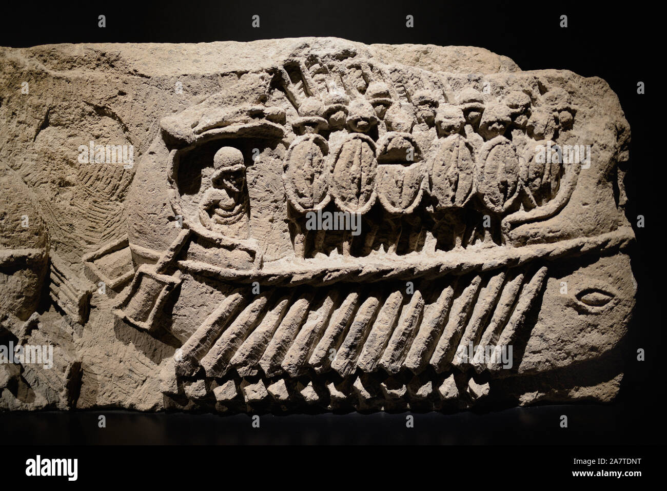 Roman Marble Relief of Roman Battleships or Ships & Roman Soldiers 200 ...