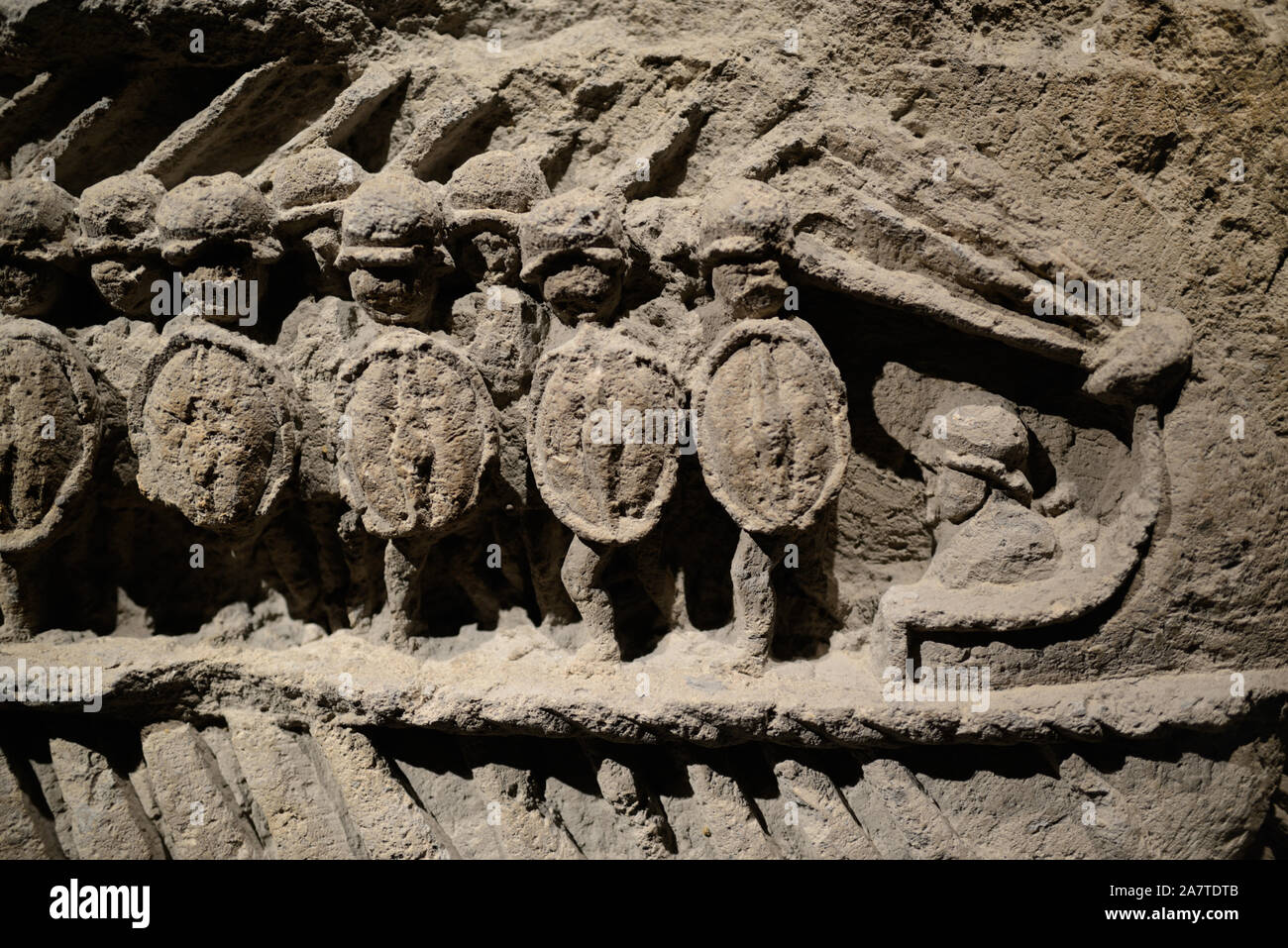 Roman Marble Relief of Roman Battleships or Ships & Roman Soldiers 200 ...