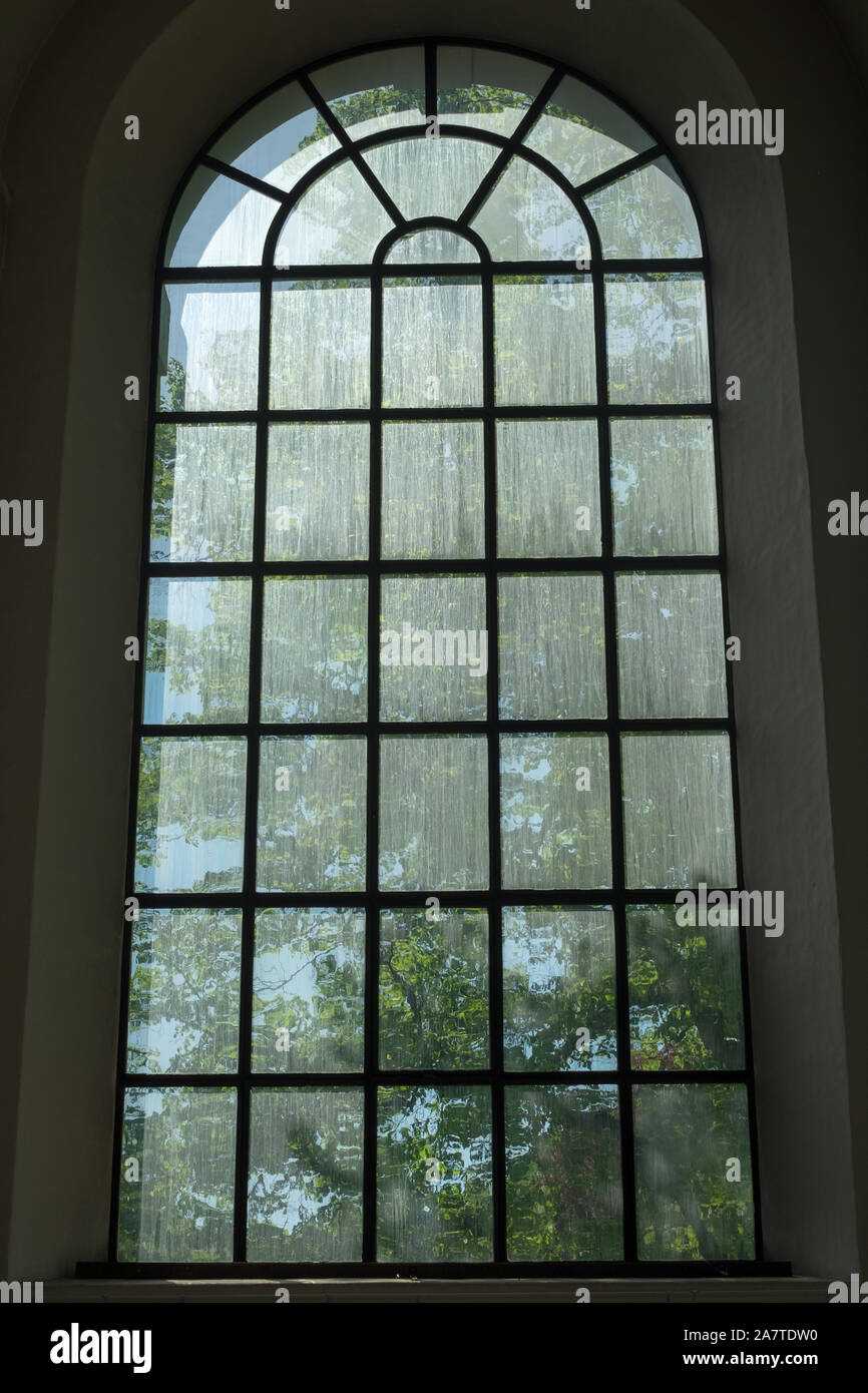 Old massive window in baroque style in Church of Catherine in central ...