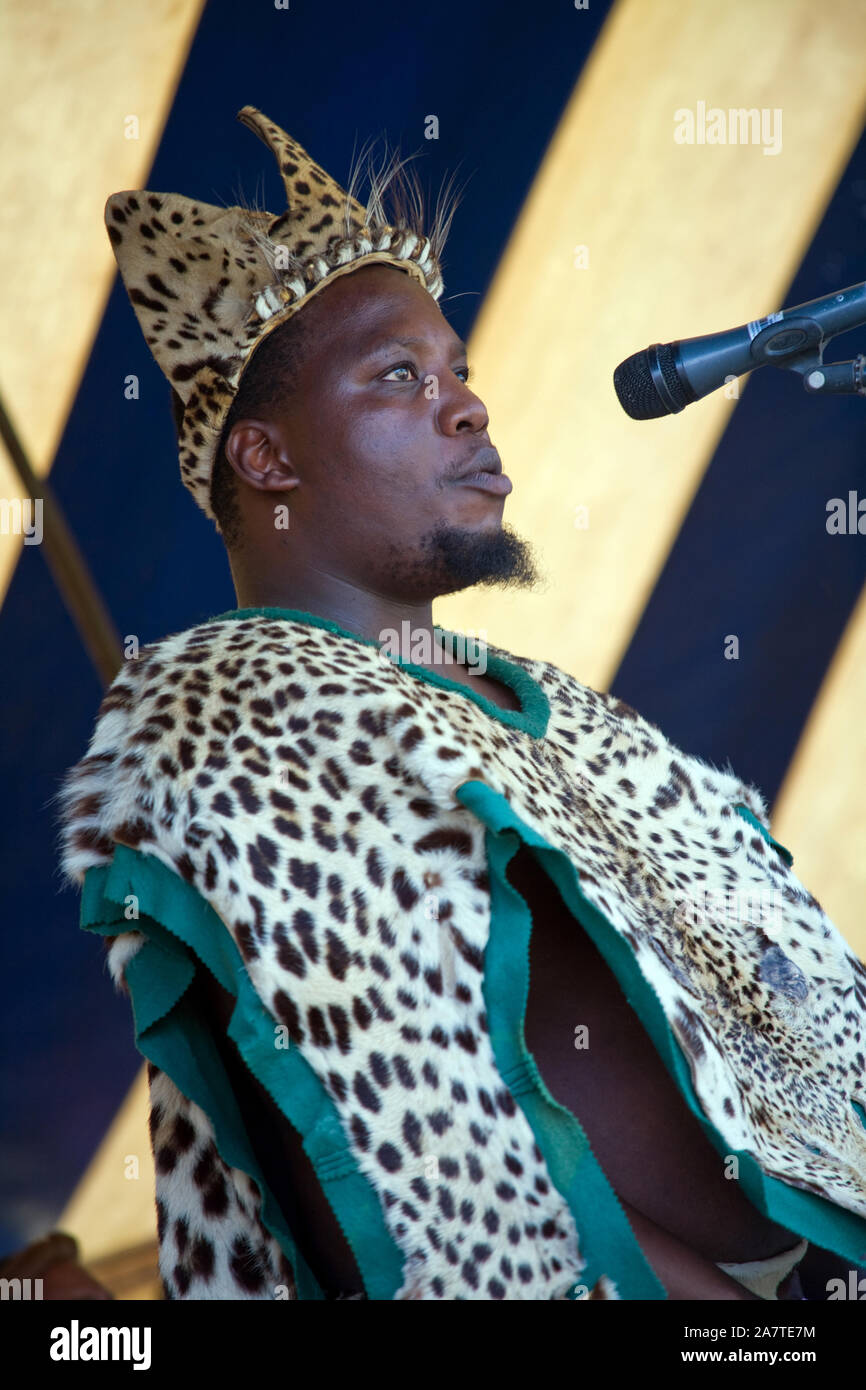 Inkosi Mabudhu Tembe, chief of the Tembe tribe in Zululand South Africa ...