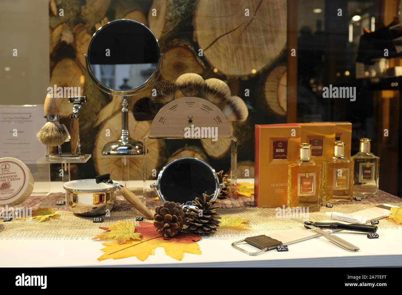 shop window with male items Stock Photo - Alamy