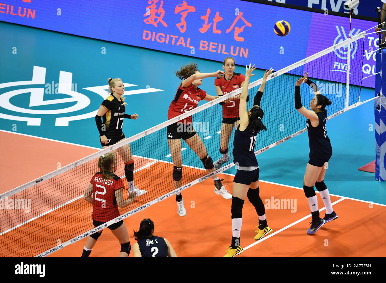 A member of Germany women's national volleyball teamduring the 2019 ...