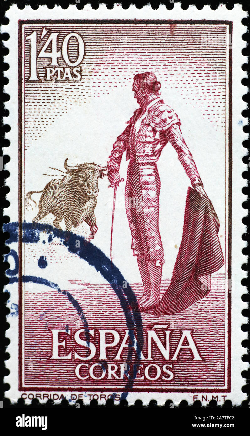 Spanish postcard stamp hi-res stock photography and images - Alamy