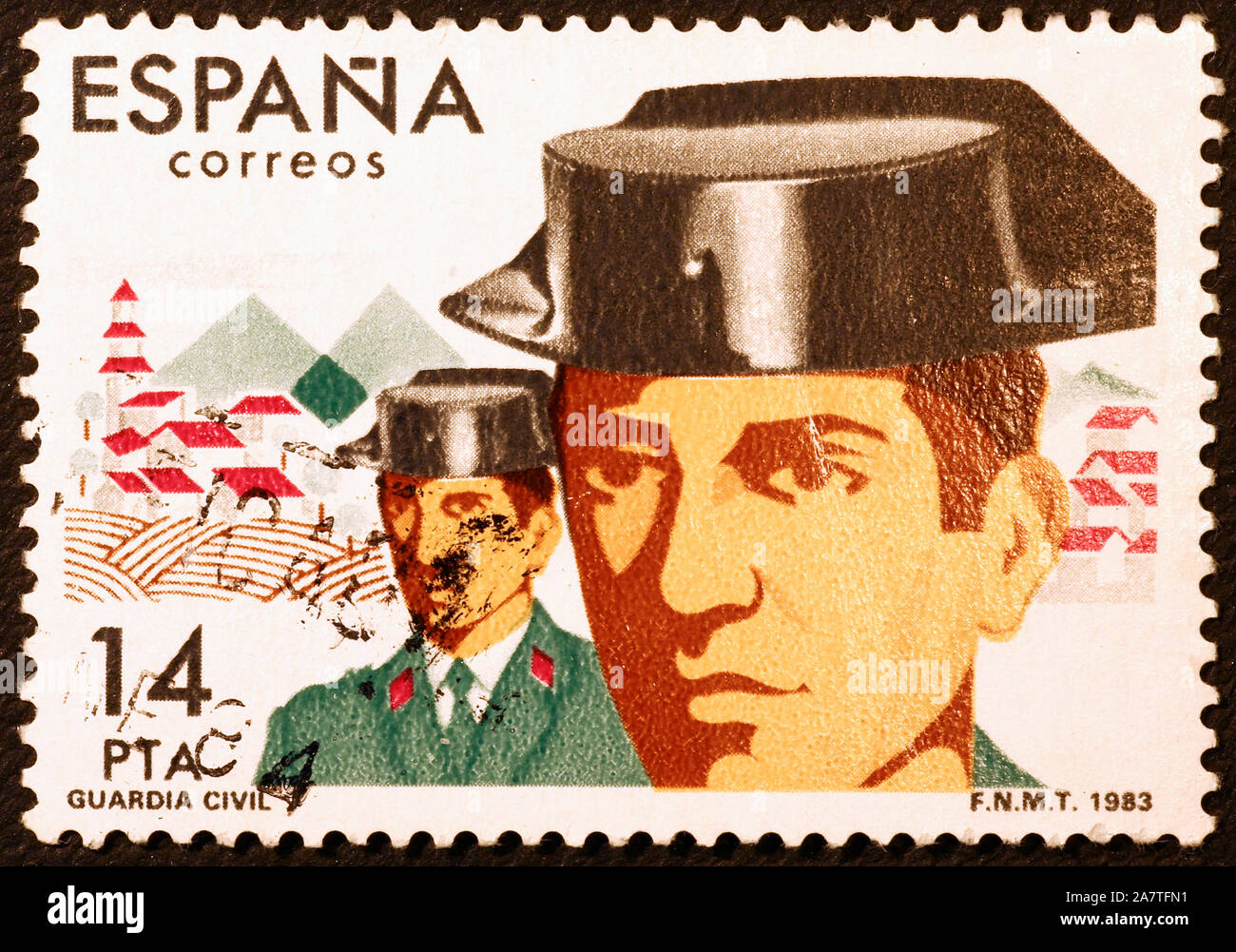 Spanish postcard stamp hi-res stock photography and images - Alamy