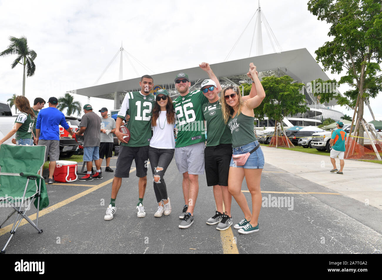 MIAMI, FLORIDA - NOVEMBER 03: New York Jets Fans Party Prior to away ...