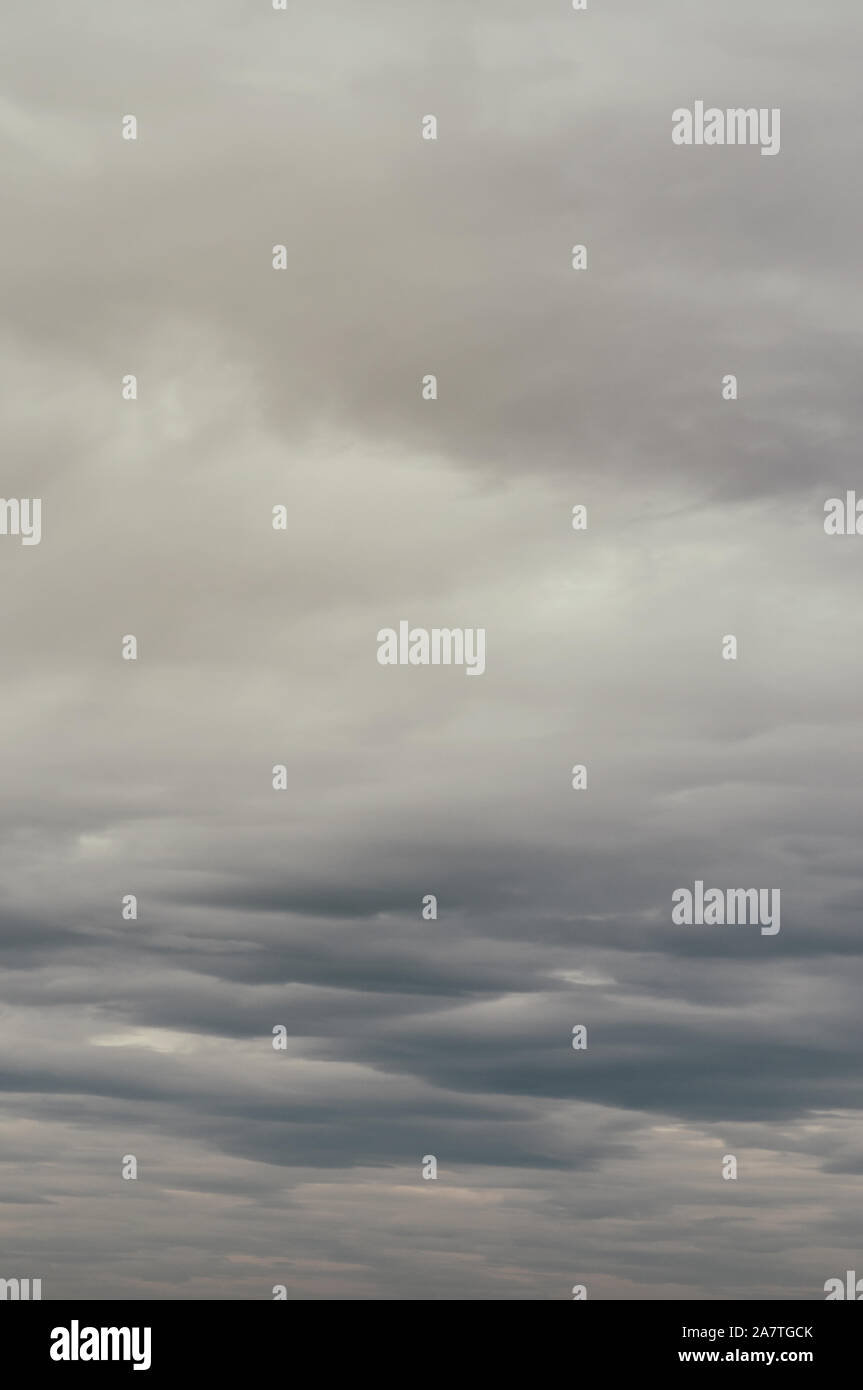 Soft background with stratus clouds. Dramatic cloudscape under ...