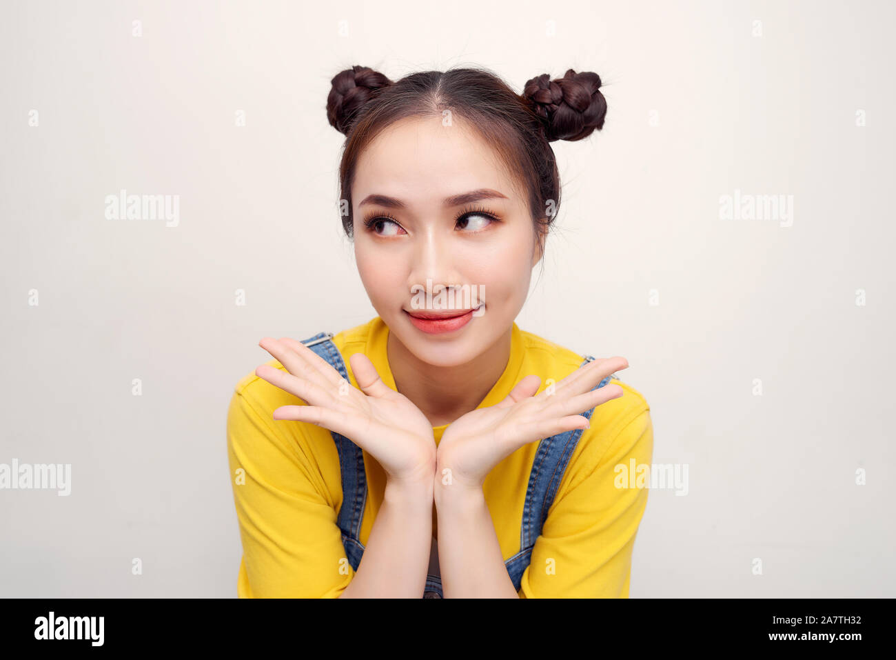 Portrait of her she nice attractive lovely charming cute crazy lady ...