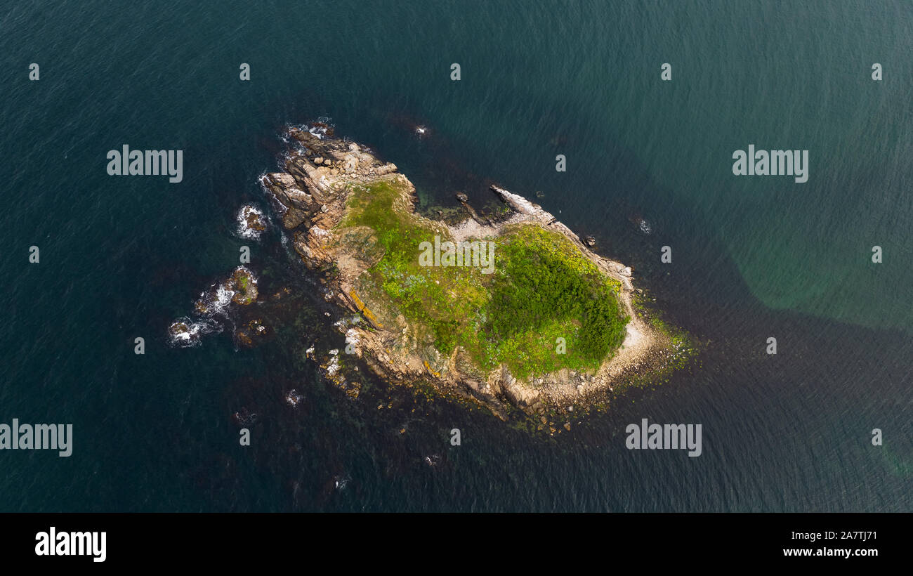 Small island in the sea. Saint Toma island. Snake island in the Black ...