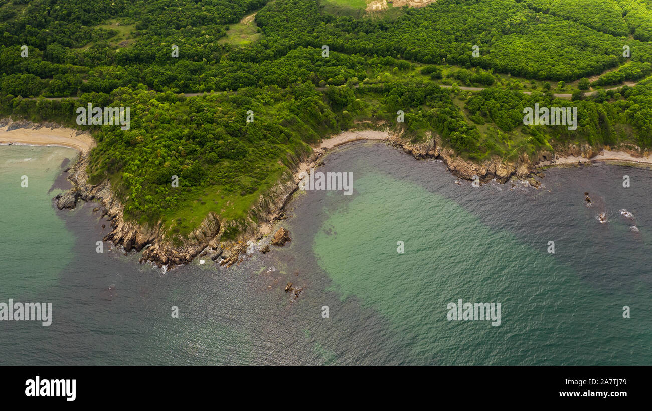 Drone forest beach hi-res stock photography and images - Alamy