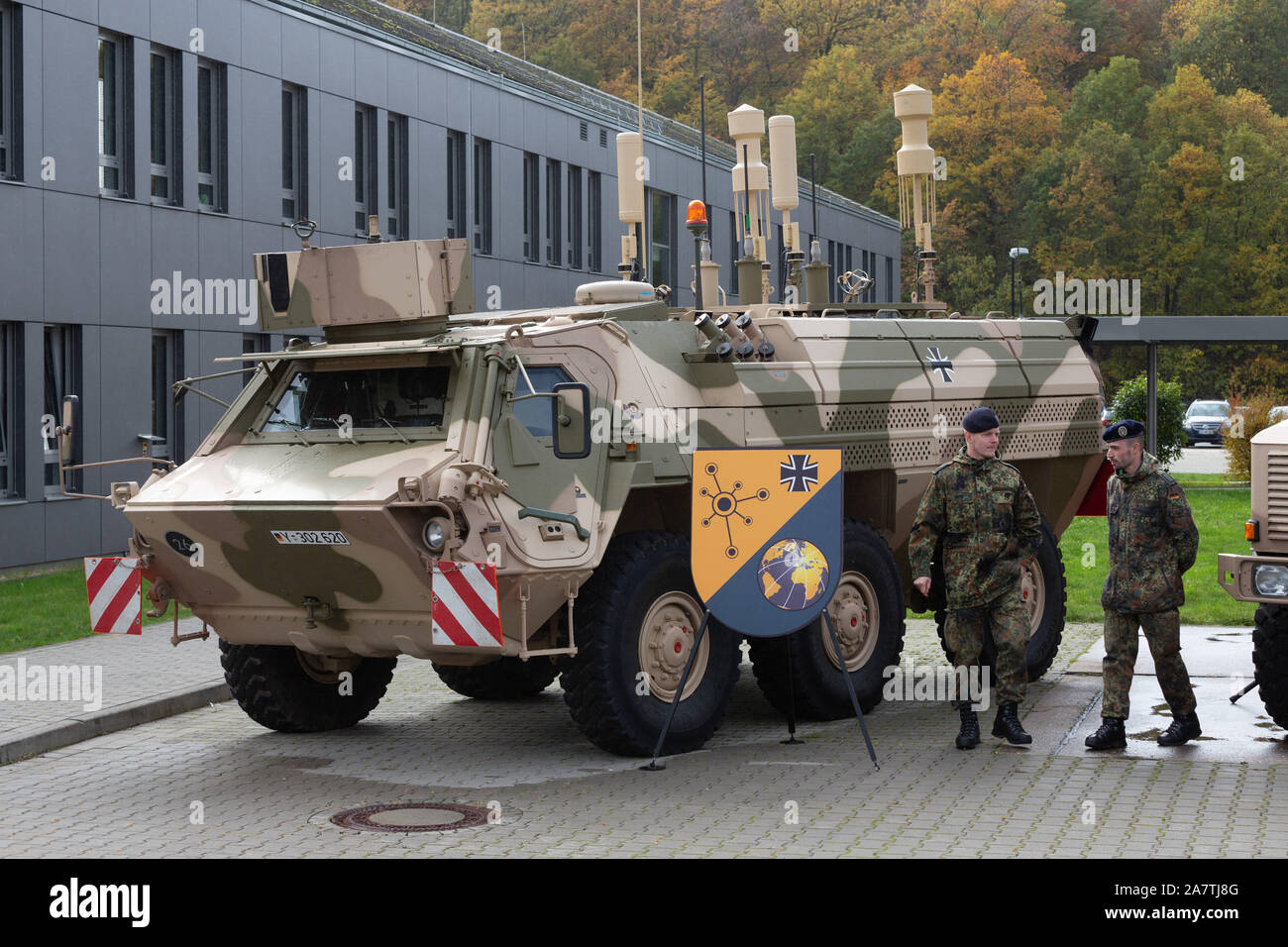 Rheinbach, Germany, 04.11.2019: Fuchs armoured transport vehicle in the ...