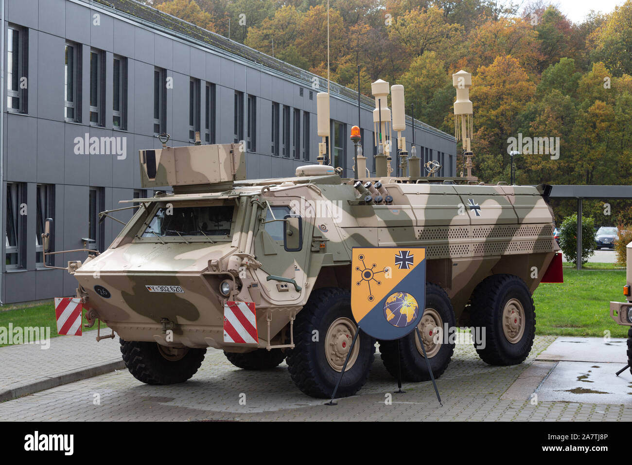 Rheinbach, Germany, 04.11.2019: Fuchs armoured transport vehicle in the ...