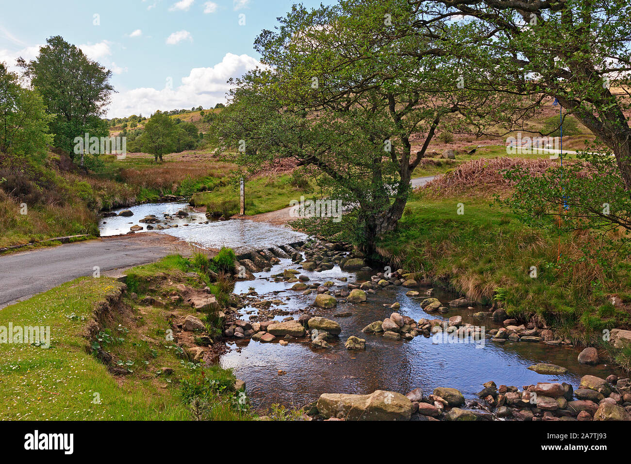 The ford where Wheeldale Gill stream crosses the Roman Road on the ...