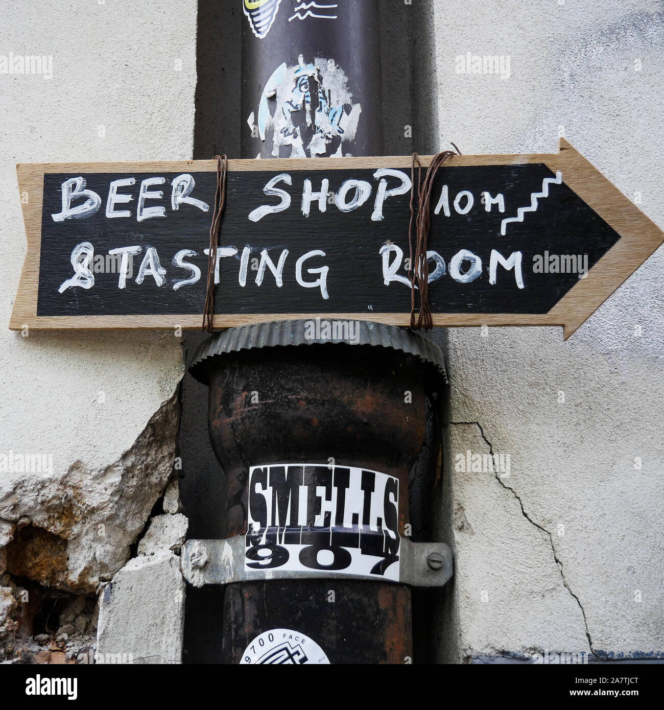 Beer shop sign, Ljubljana, Slovenia Stock Photo - Alamy