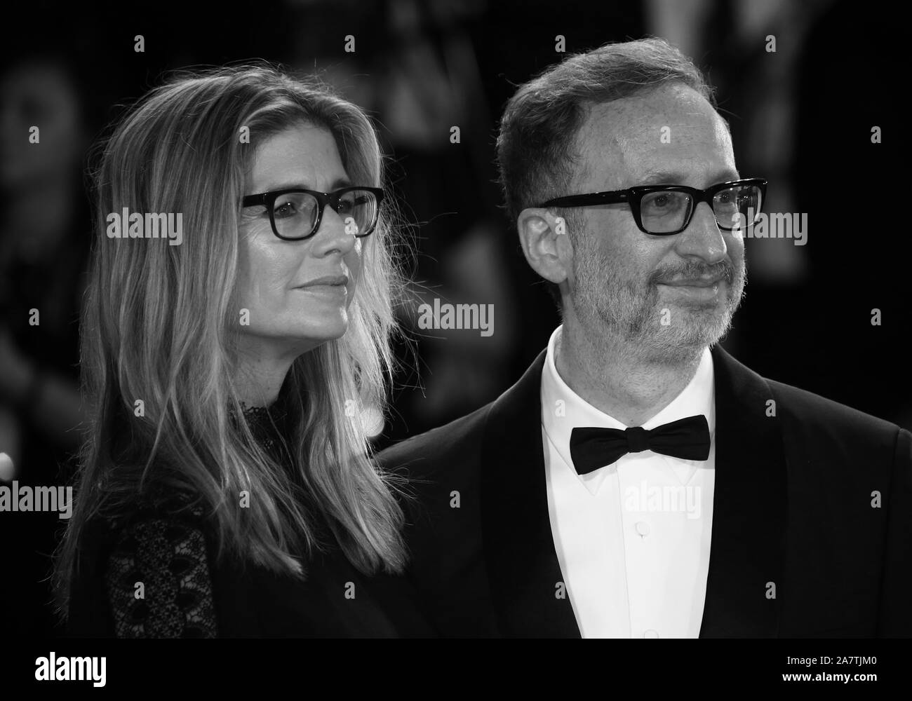 VENICE, ITALY - AUGUST 29,2019: James Gray and Alexandra Dickson Gray ...