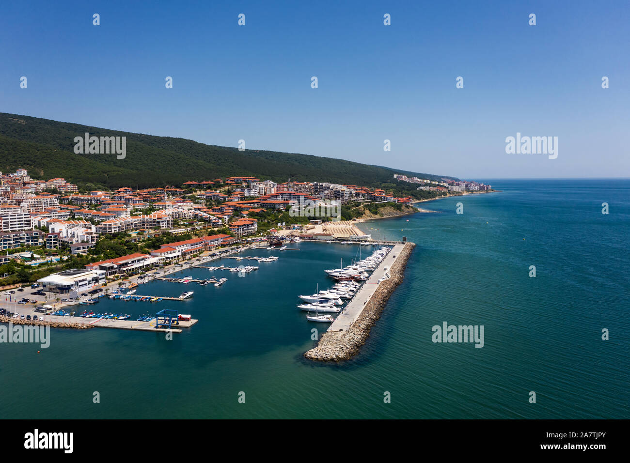 Yacht marina in sea resort Saint Vlas, Bulgaria Stock Photo - Alamy