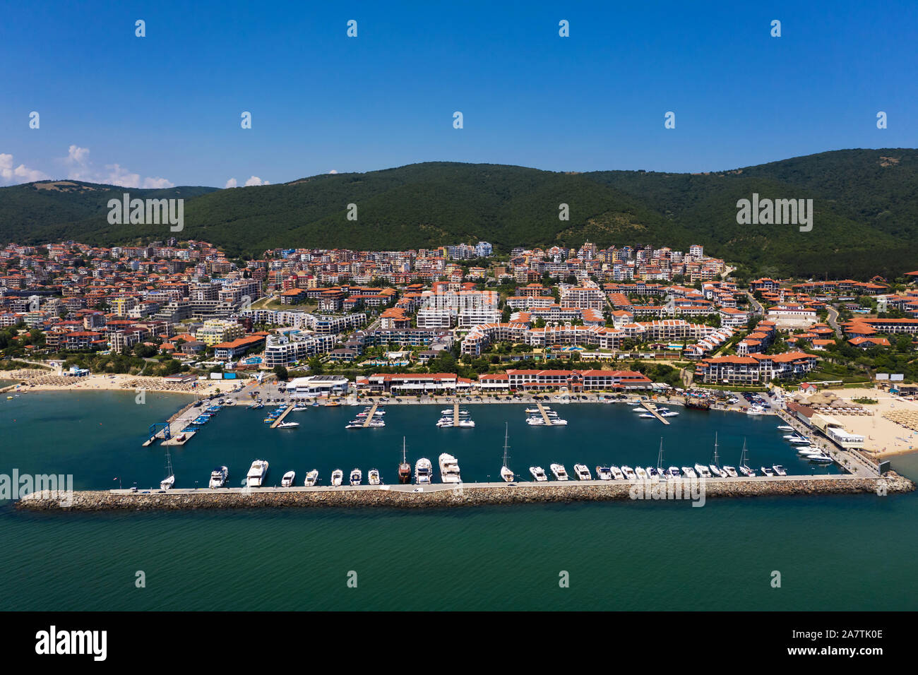 Yacht marina in sea resort Saint Vlas, Bulgaria Stock Photo - Alamy