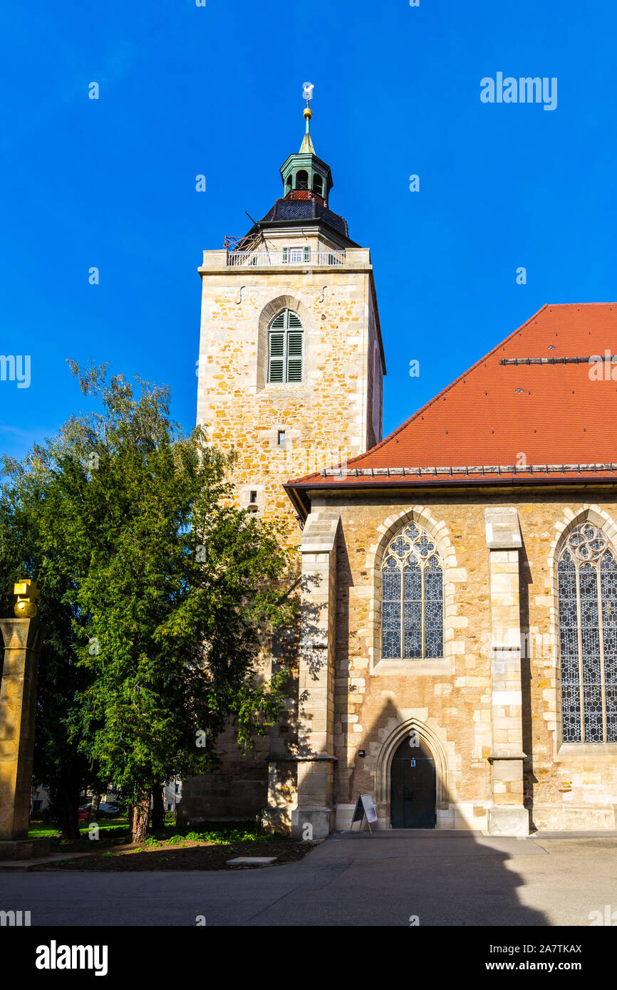 Germany, Ancient beautiful stone church building of city church called ...