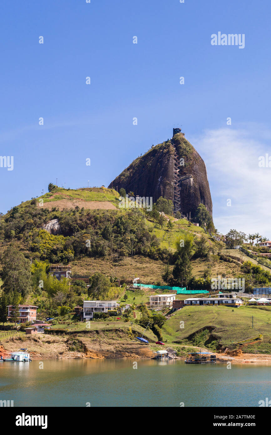 View at Rock of Guatape (Piedra Del Penol) in Colombia Stock Photo - Alamy