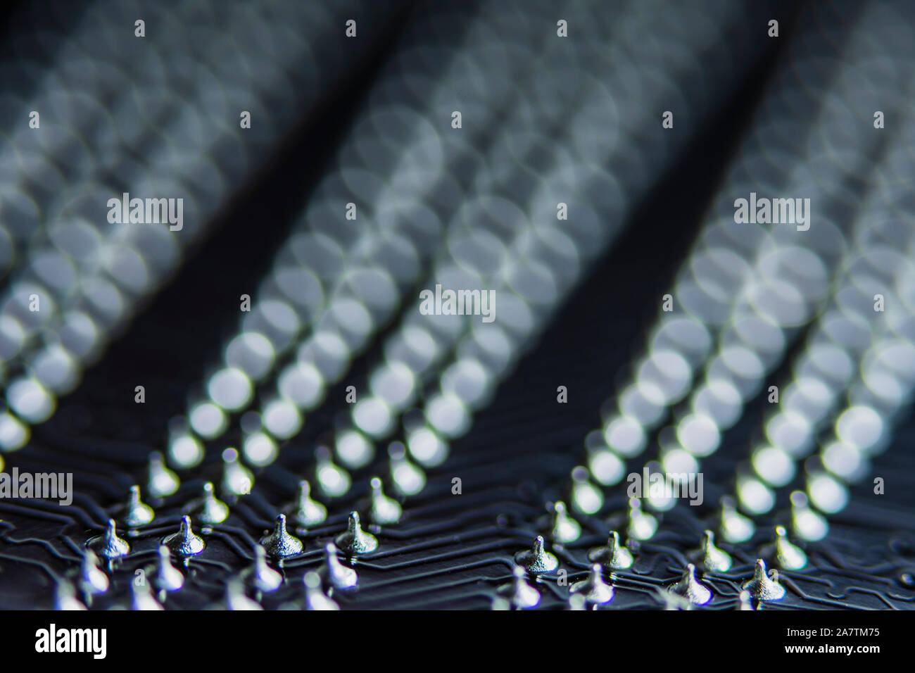 abstract background with motherboard electronic circuits, defocused ...