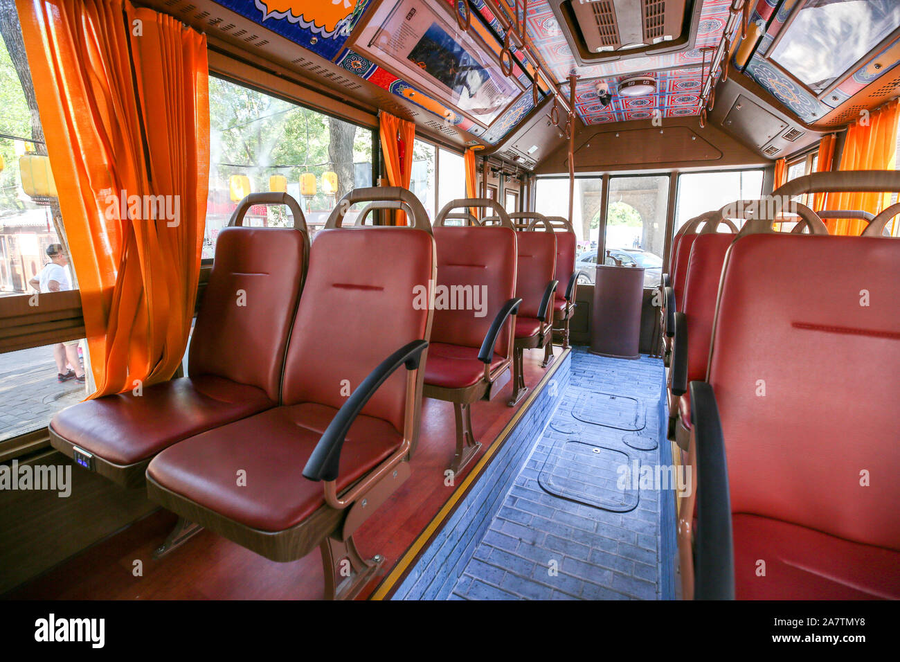 Views of wooden floor, and other antique elements within the old ...