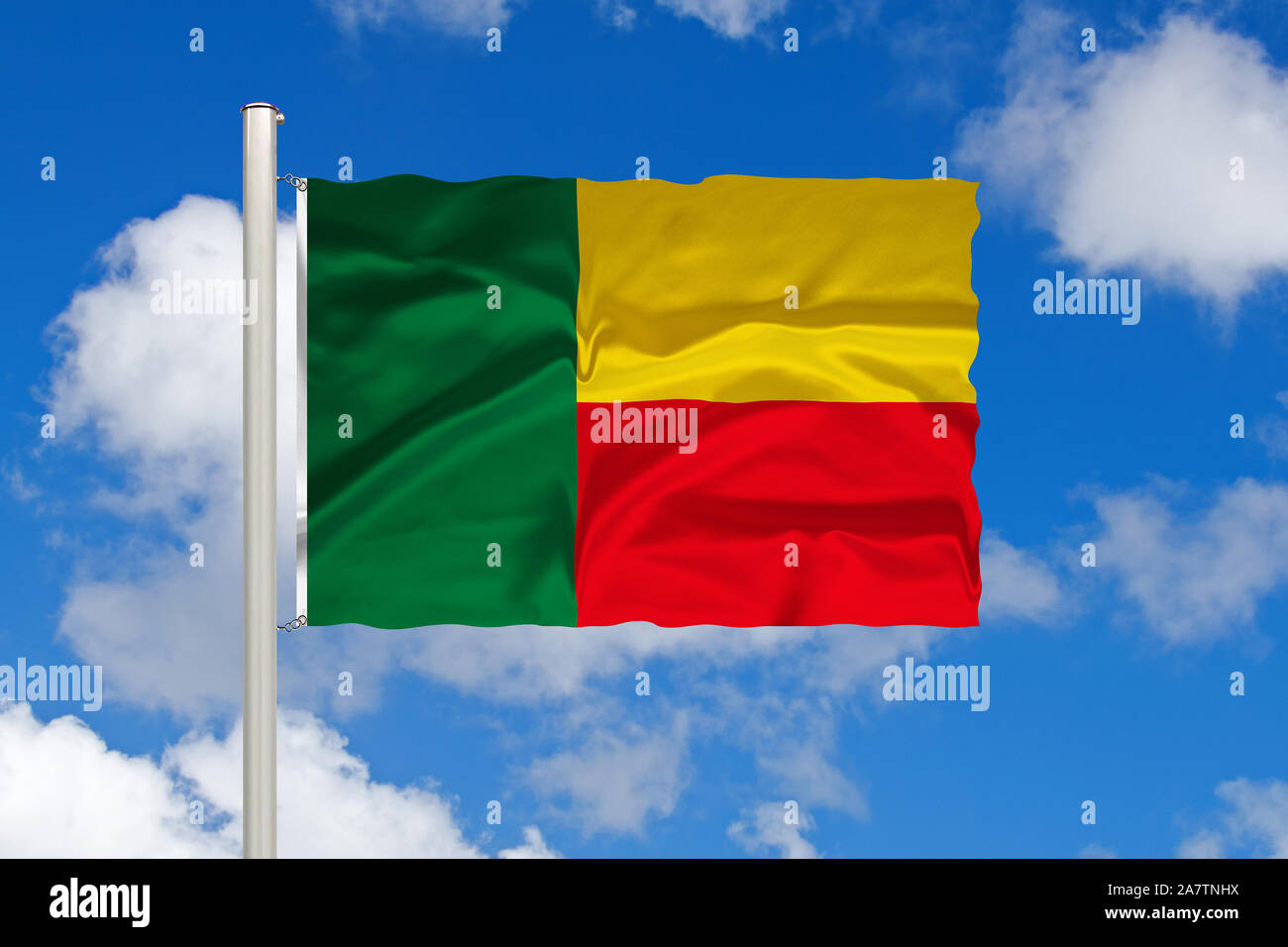 Afrika, Benin, Flagge, Nationalflagge, Fahne, Nationalfahne, Cumulus ...