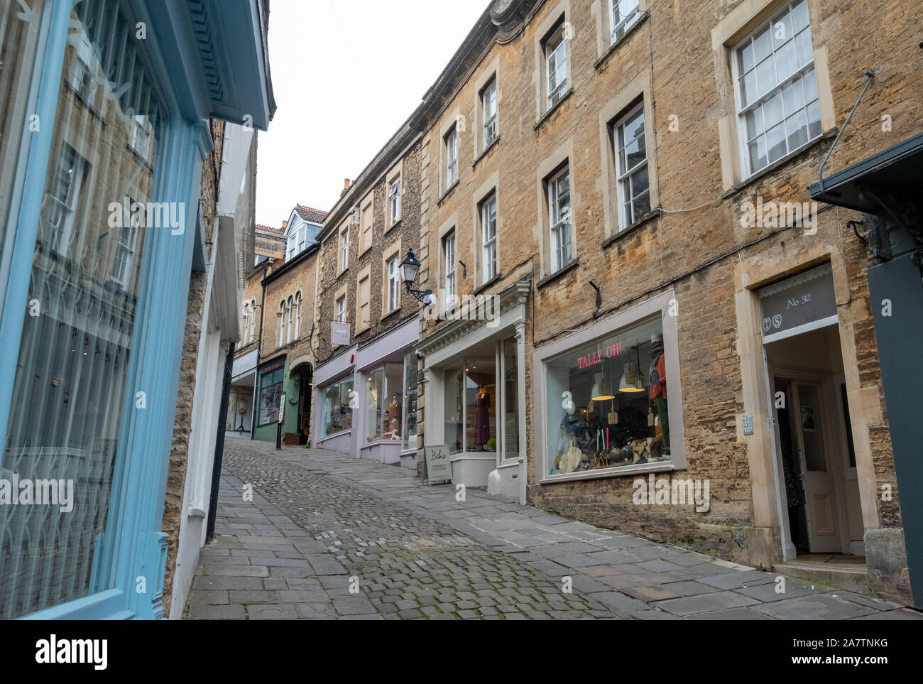 Independent shops situated on a steep gradient on Catherine Hill in ...