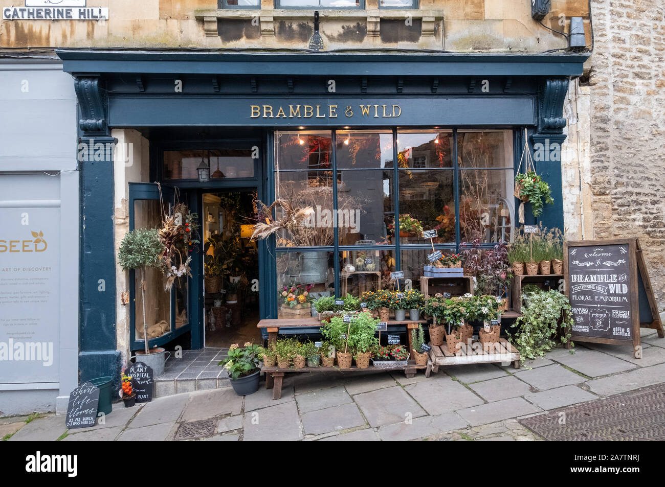 Independent florist Bramble and Wild, situated on a steep gradient on ...