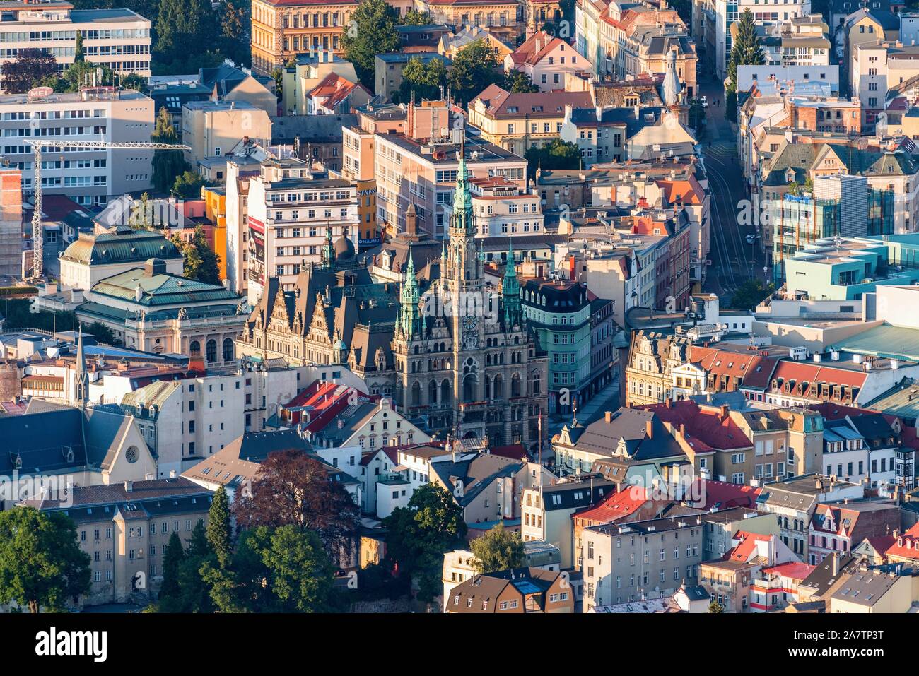 Aerial view of the center of Liberec. Czech Republic Stock Photo - Alamy