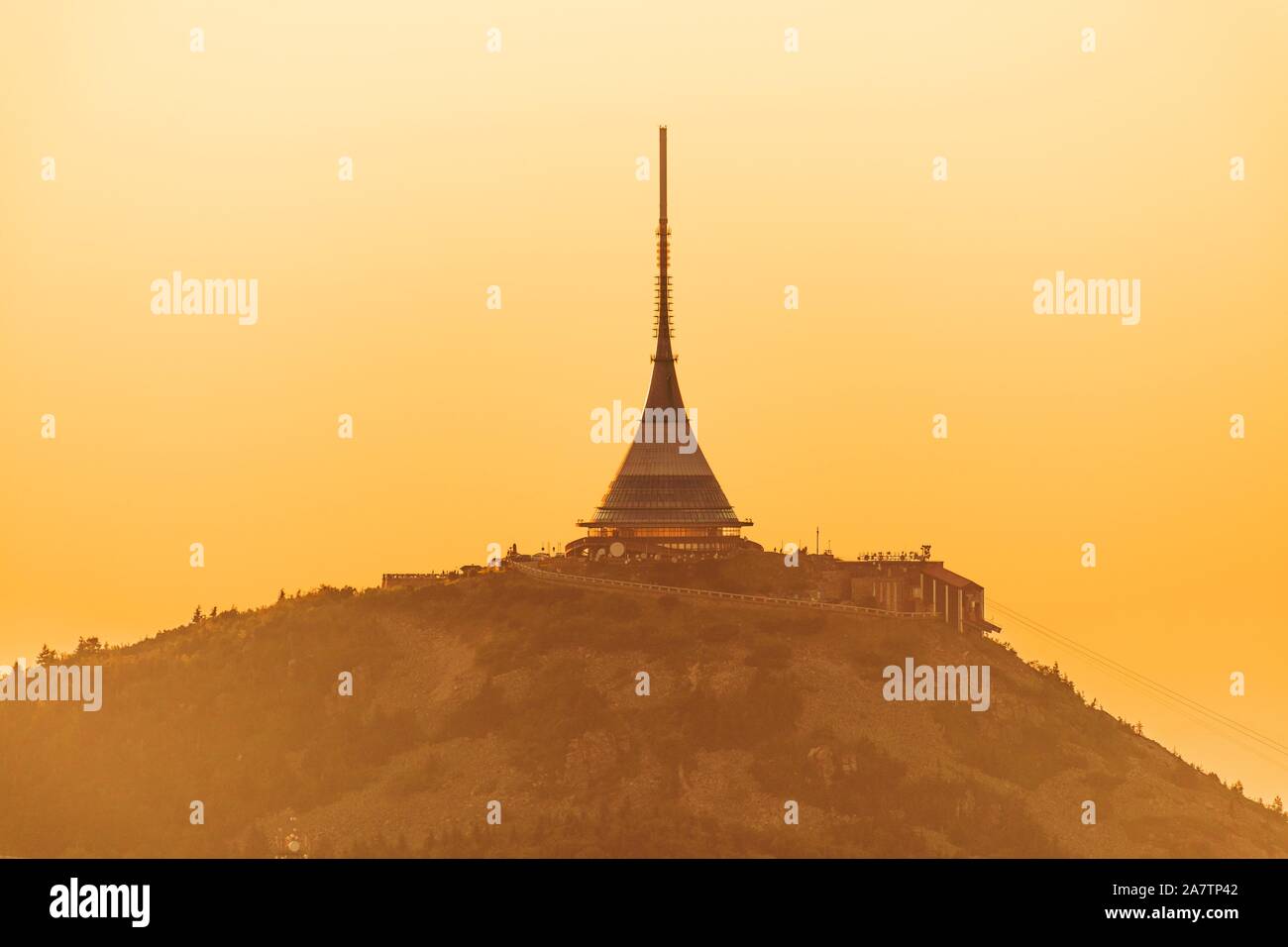 Jested mountain hotel and television tower hi-res stock photography and ...