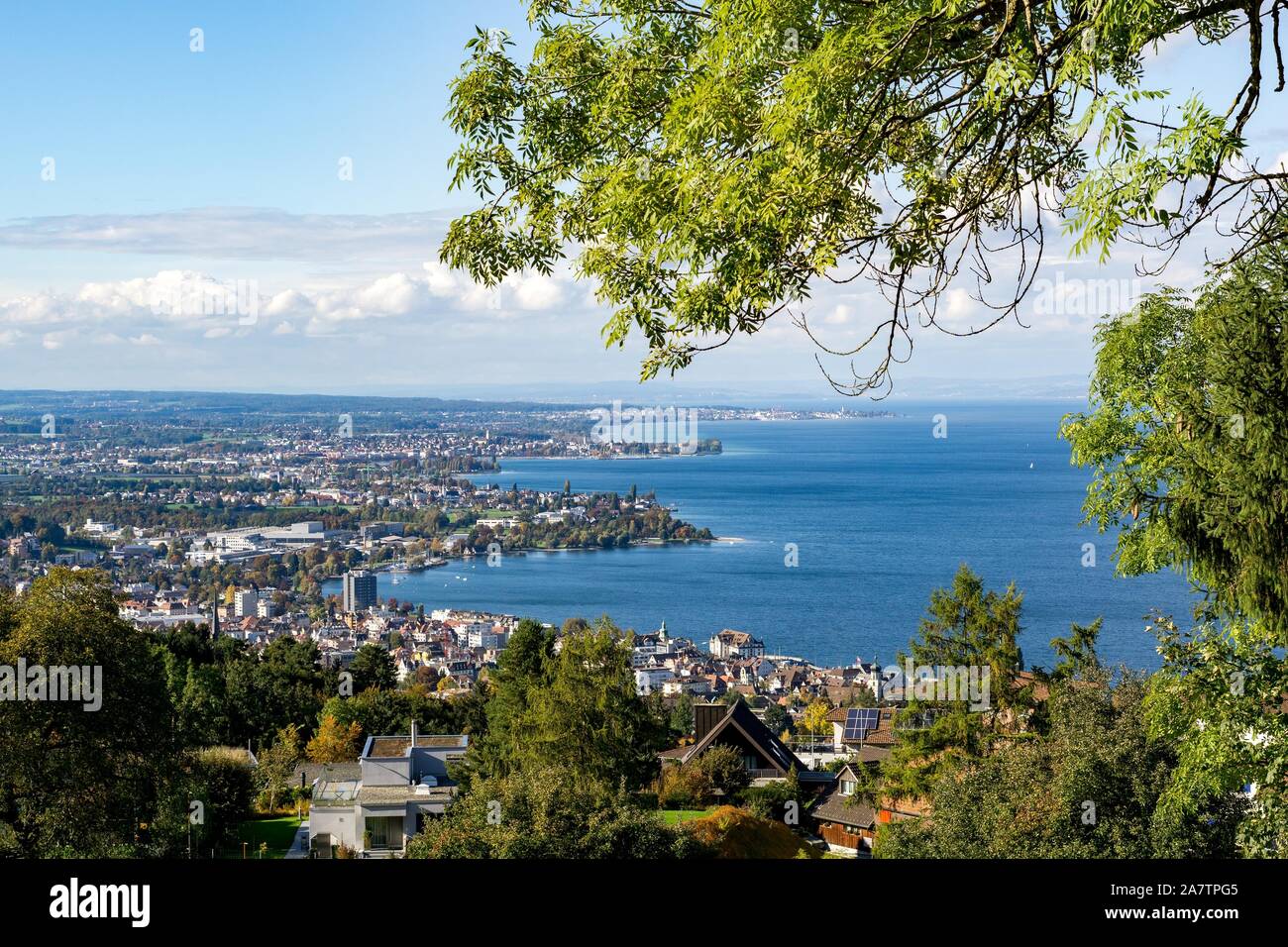 View of the Swiss Rorschach and Lake Bodensee Stock Photo - Alamy