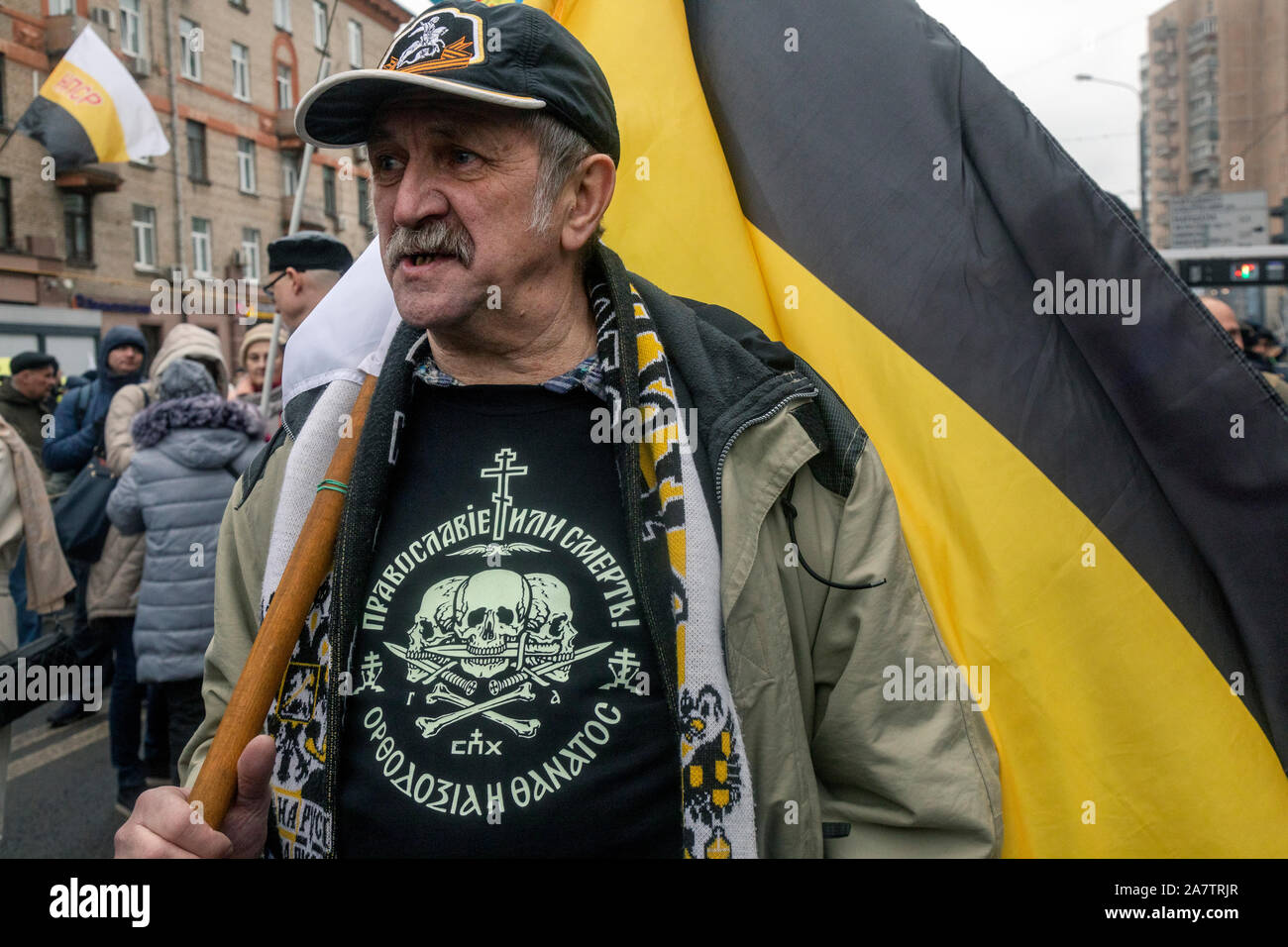 Moscow, Russia. 4th of November, 2019 Participants attend nationalist ...