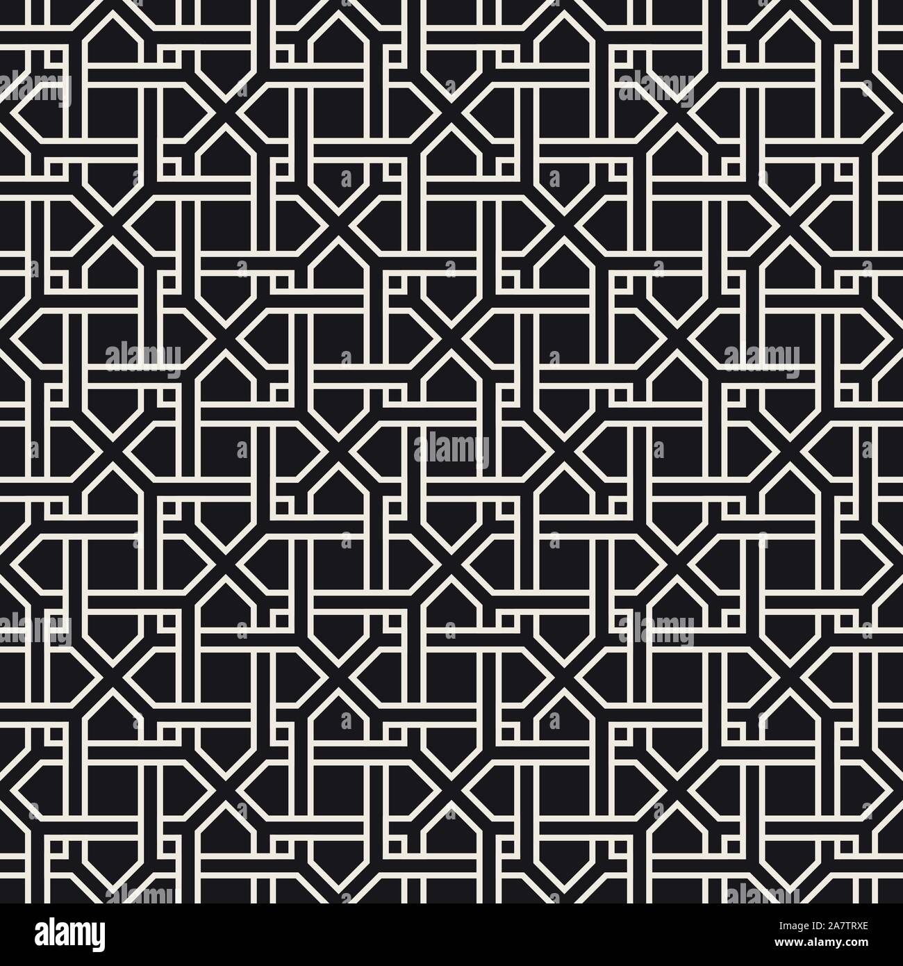Vector seamless pattern. Modern abstract lattice design. Repeating ...