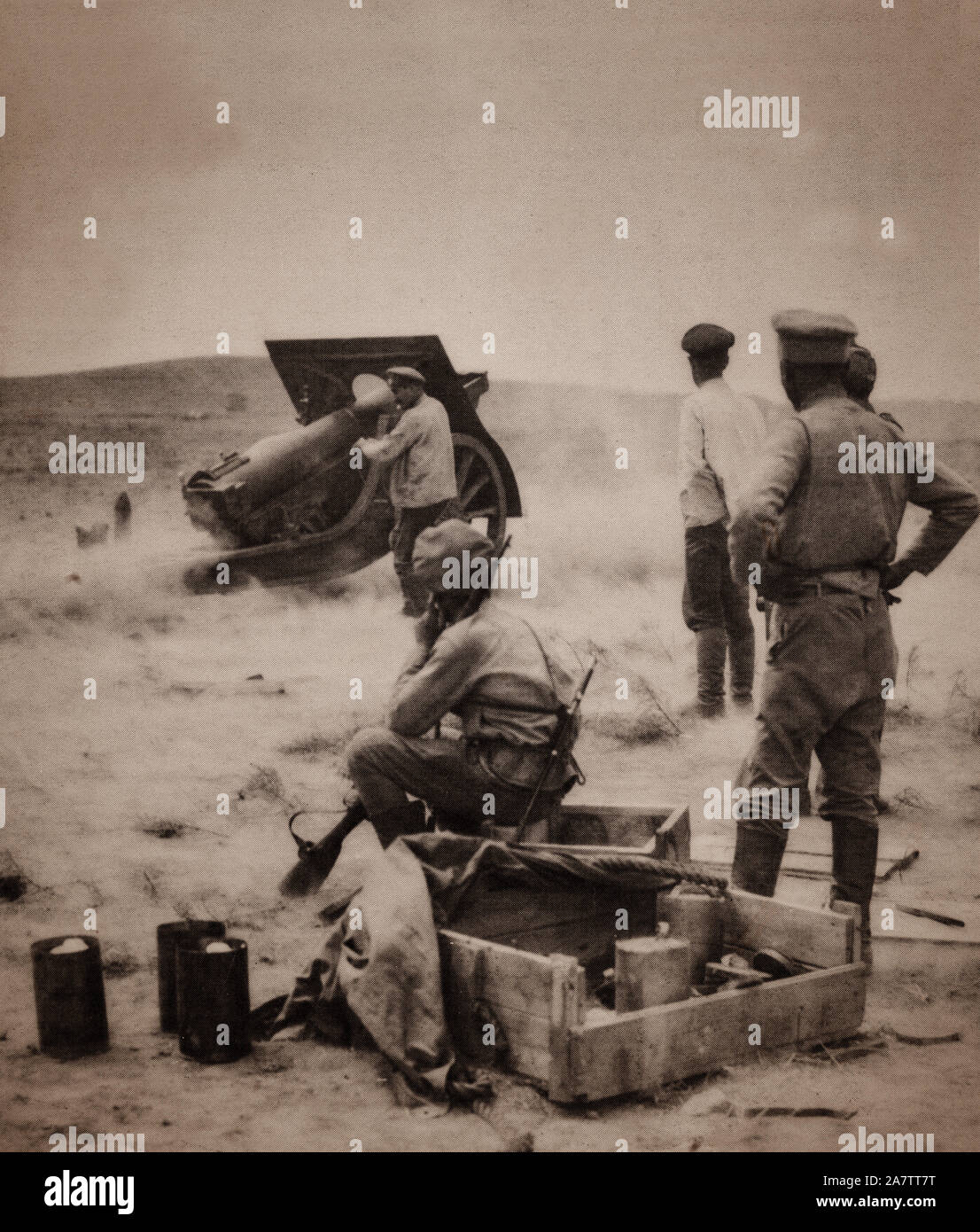British and Armenian Artillerymen defend the Baku Oil fields in ...