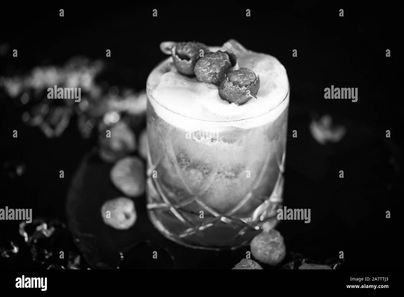 Mojito cocktail mint Black and White Stock Photos & Images - Alamy