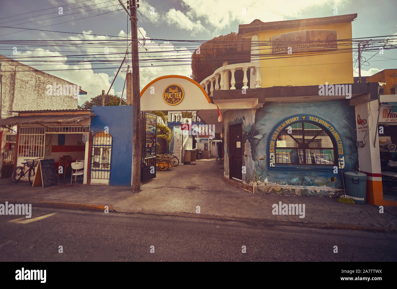 Mexican old buildings Stock Photo - Alamy