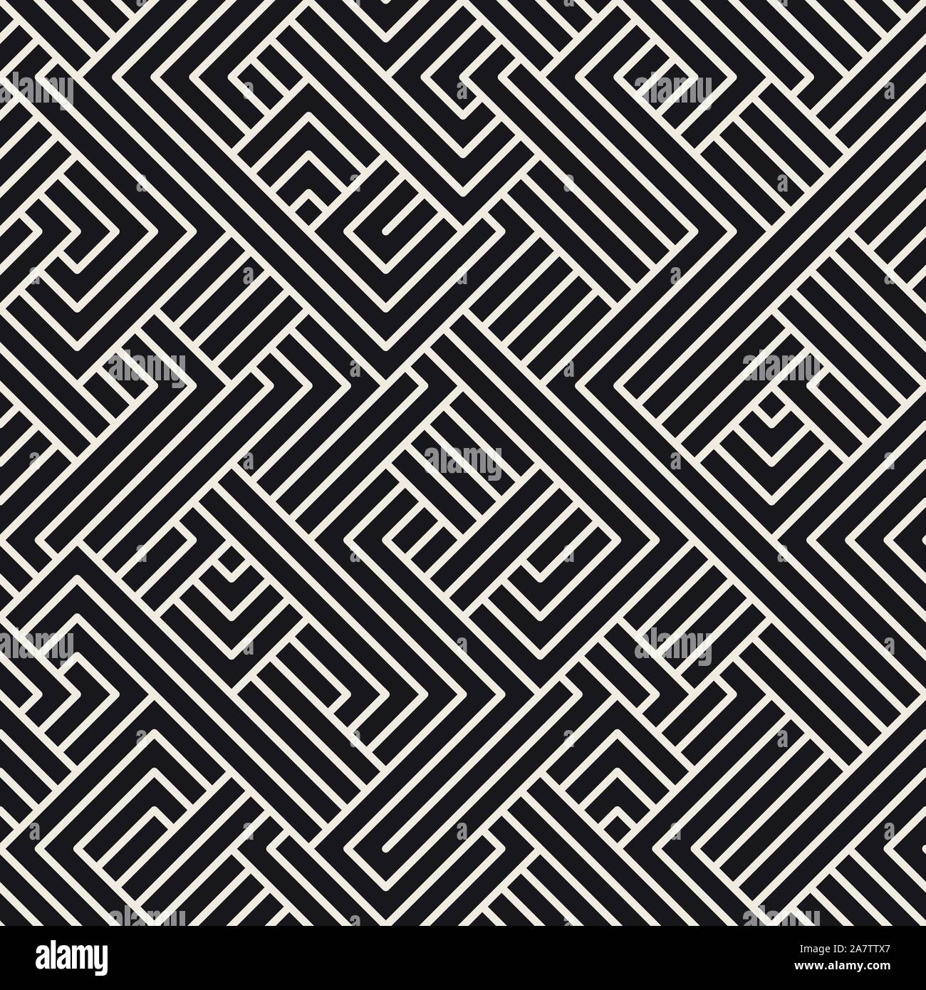 Vector seamless geometric pattern. Irregular linear grid. Chaotic maze ... Vector seamless geometric pattern. Irregular linear grid. Chaotic maze ...