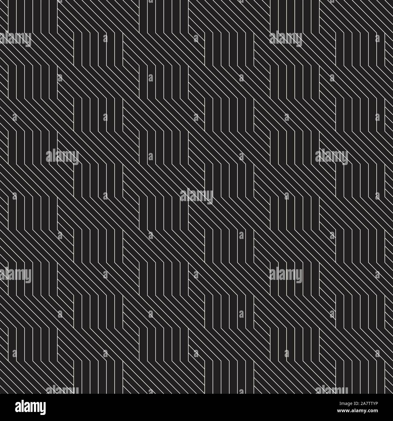Vector seamless pattern. Geometric striped ornament. Simple lattice ...