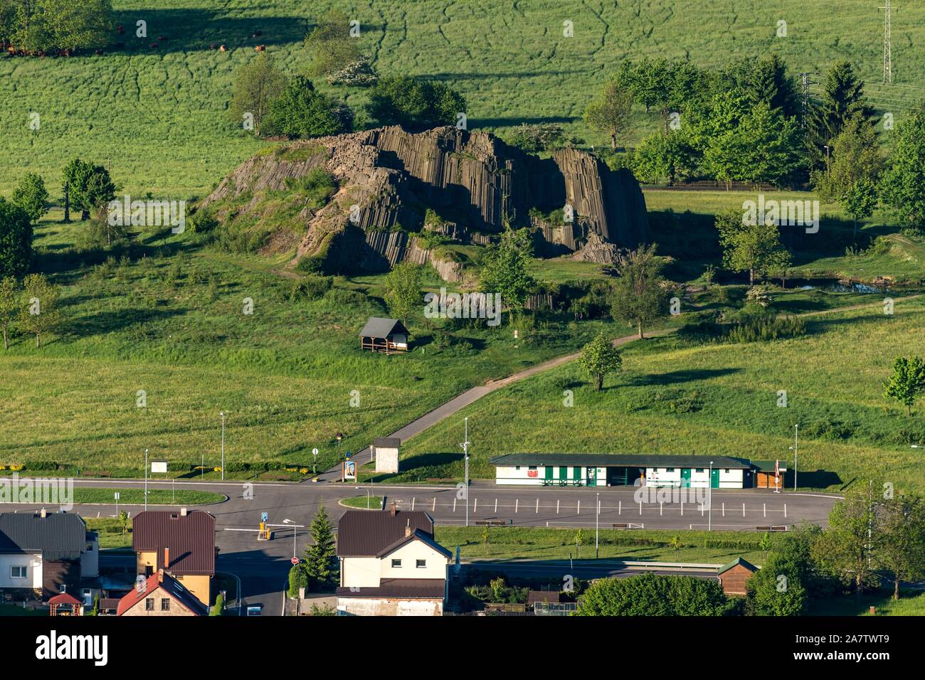 Rock formation Panska skala, or stone organ around the village of ...