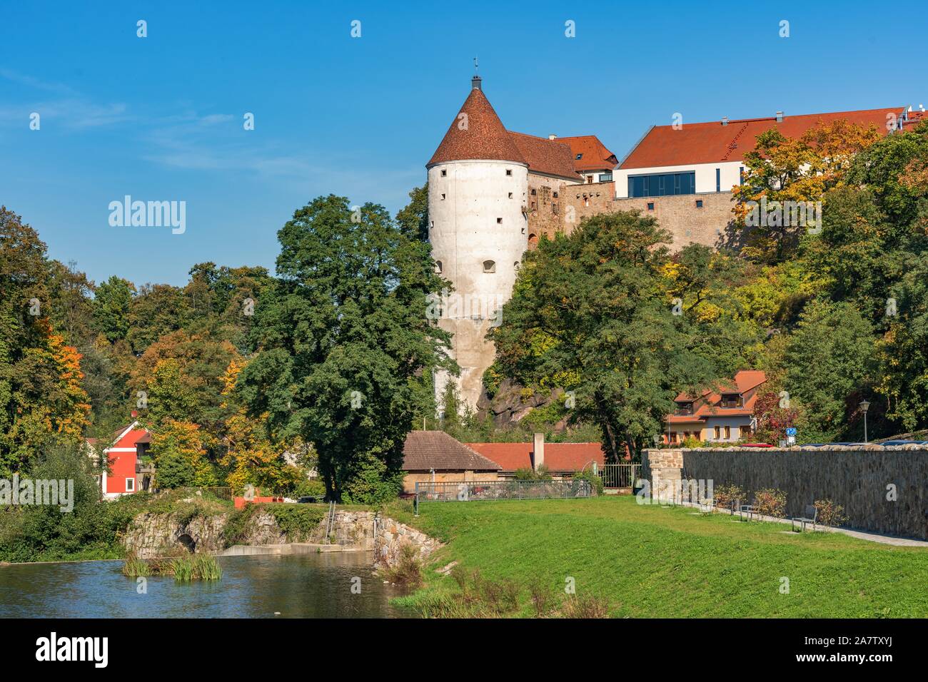 Castle water tower in the German town Bautzen Stock Photo - Alamy