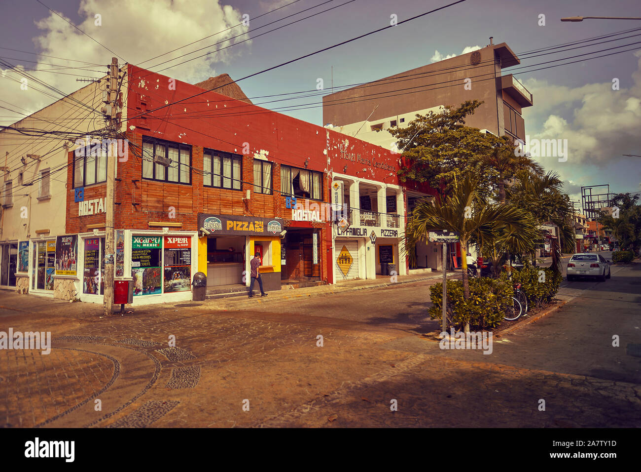 Coloured Buildigns of Mexico #2 Stock Photo - Alamy