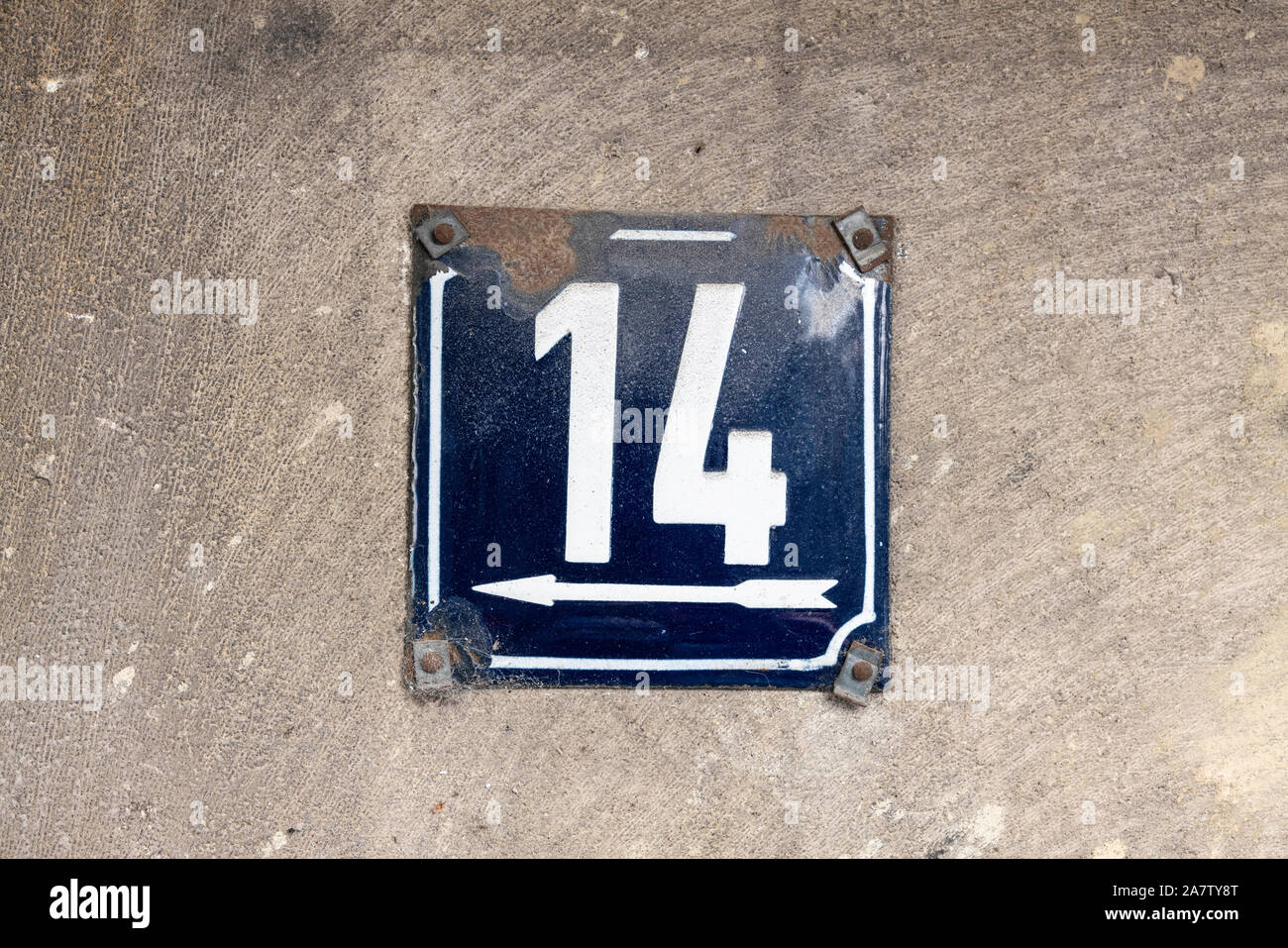 Number fourteen on old hi-res stock photography and images - Alamy