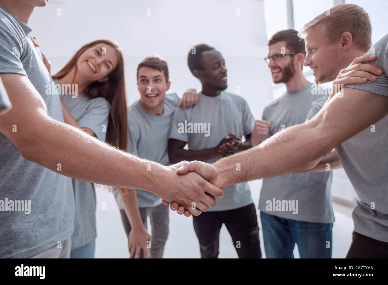 Supporting their team leaders hi-res stock photography and images - Alamy
