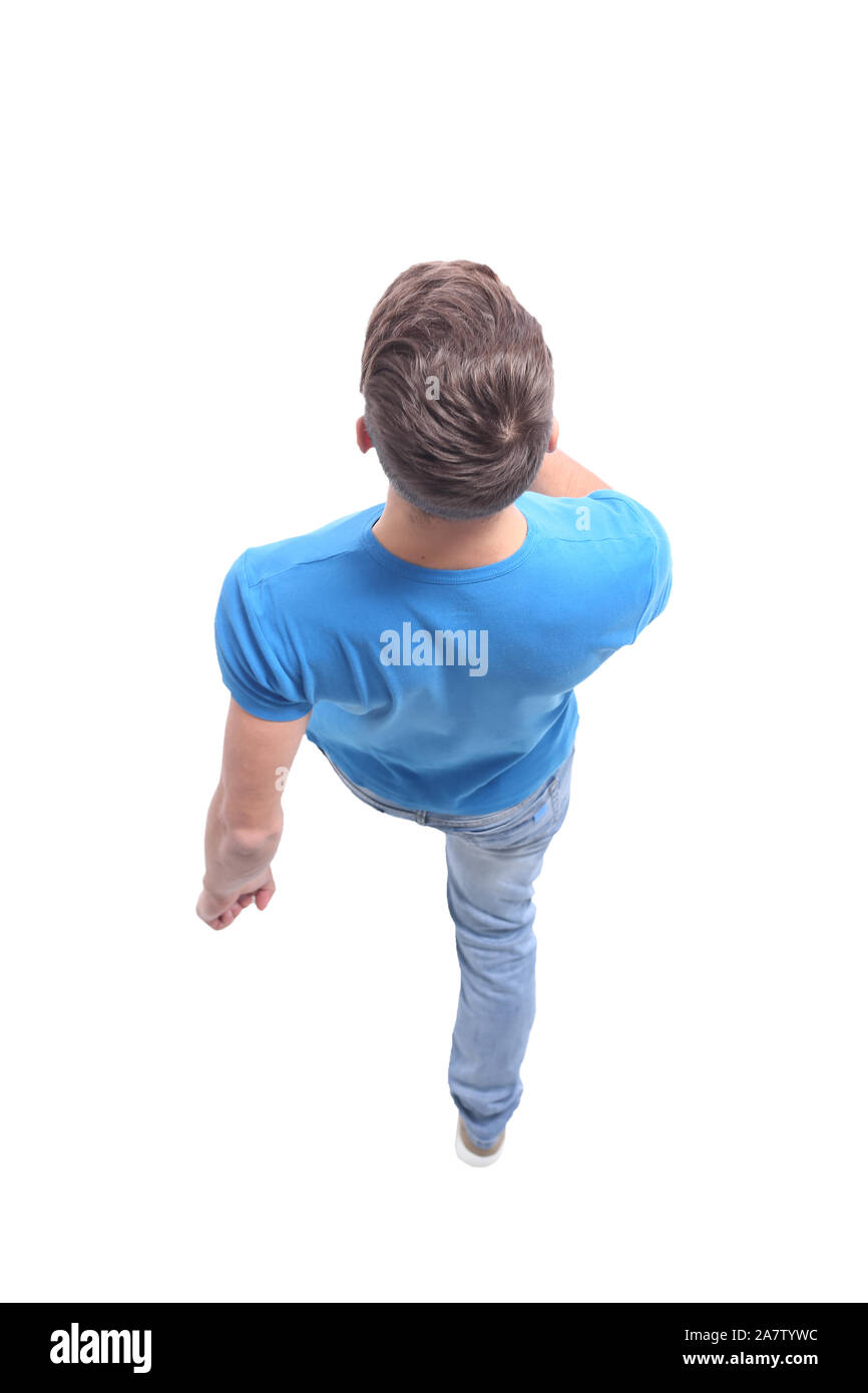top view. stylish trendy guy looking at the camera Stock Photo - Alamy