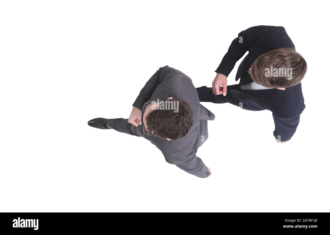top view. two business people stepping forward Stock Photo - Alamy