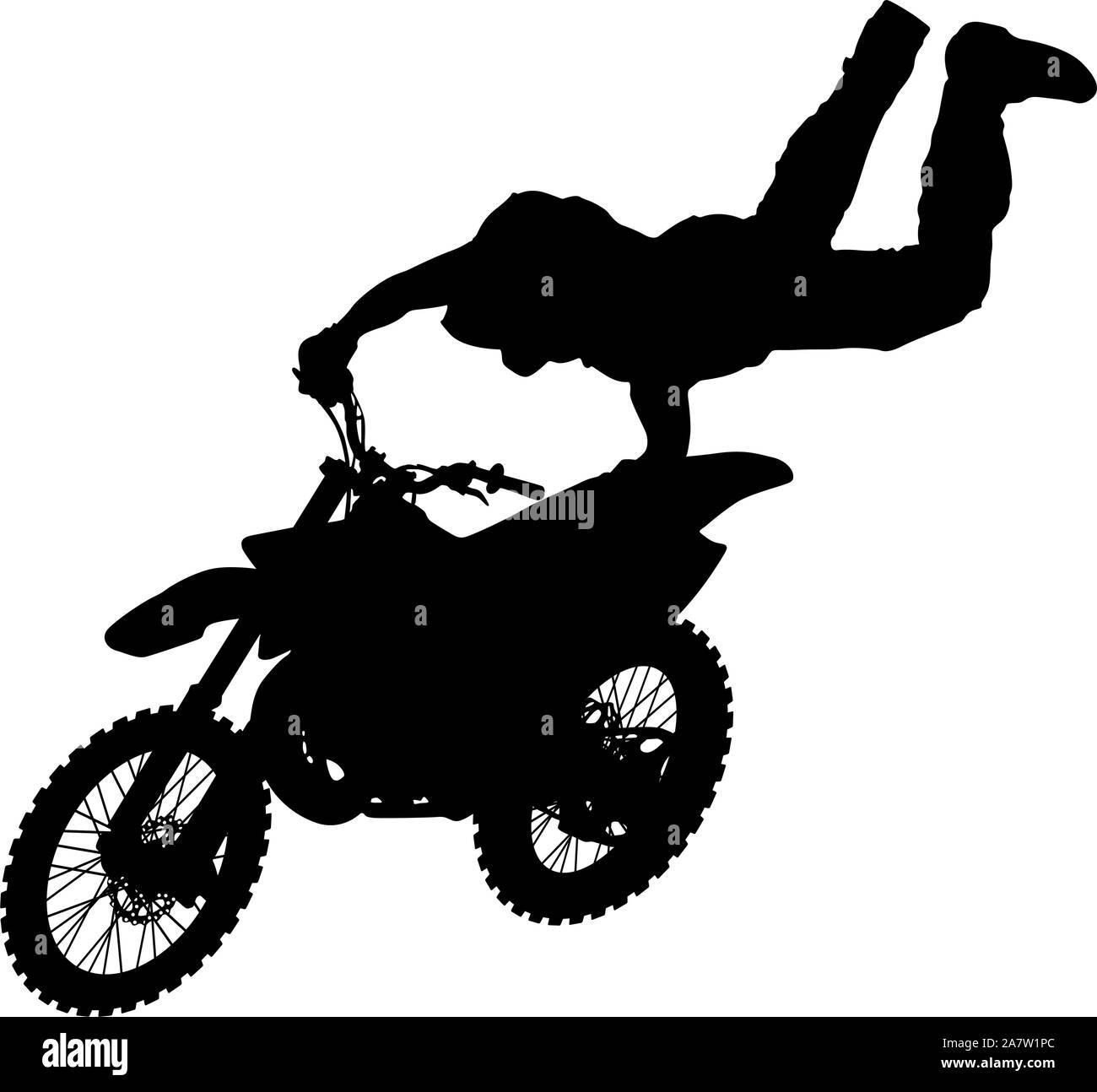 Motorbike stunt rider Black and White Stock Photos & Images - Alamy