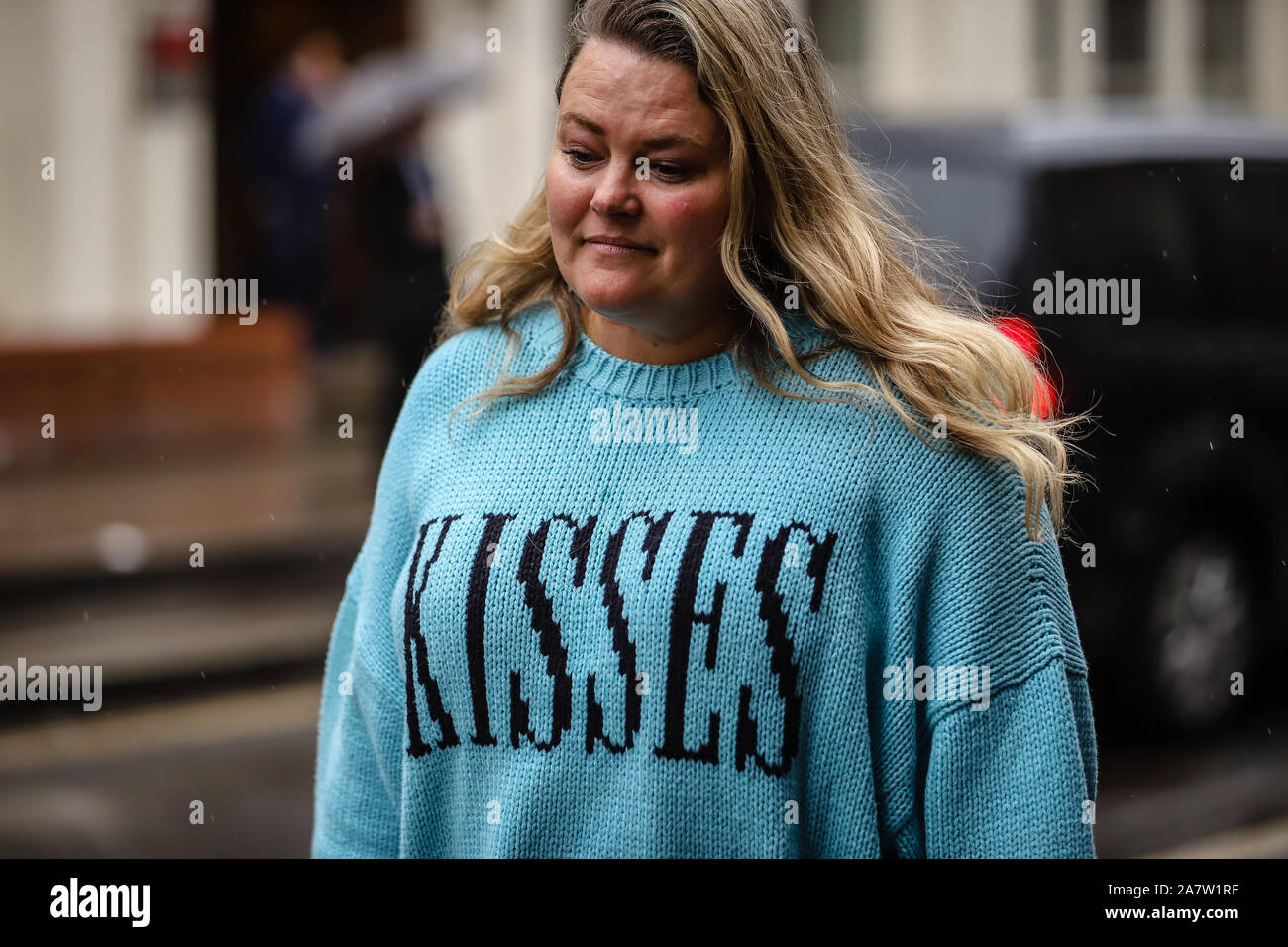 LONDON, UK- February 18 2019: Ida Petersson on the street during the ...