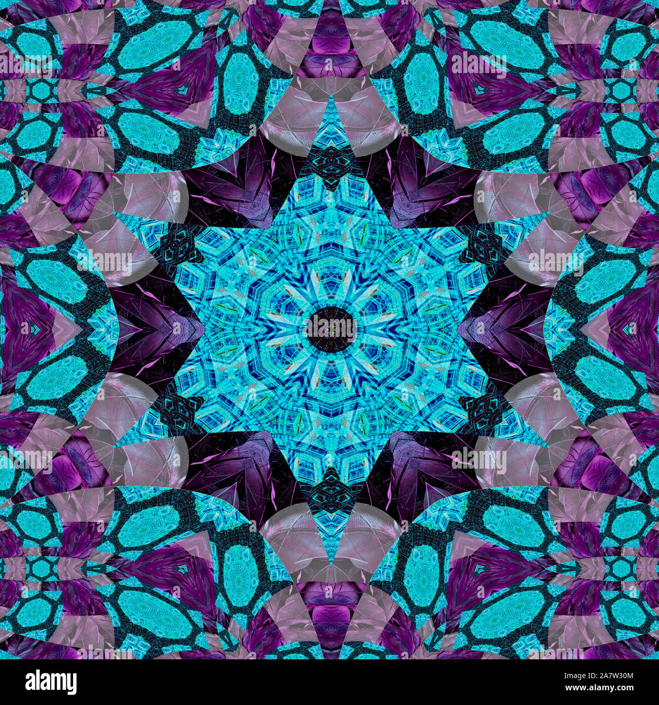 Purple and Turquoise Mandala. Purple has always been associated with ...