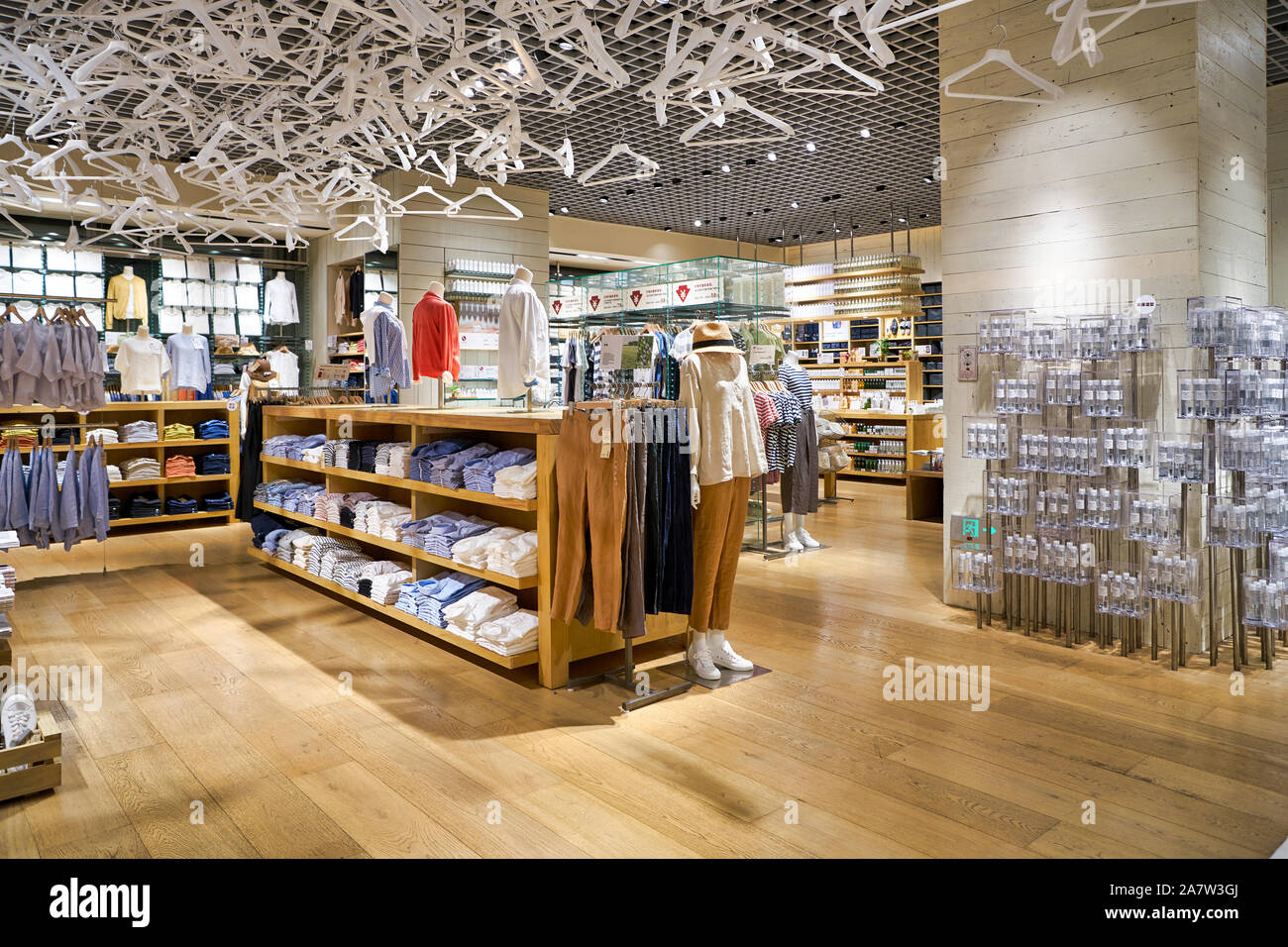 SHENZHEN, CHINA - APRIL 21, 2019: interior shot of MUJI Store at MUJI ...